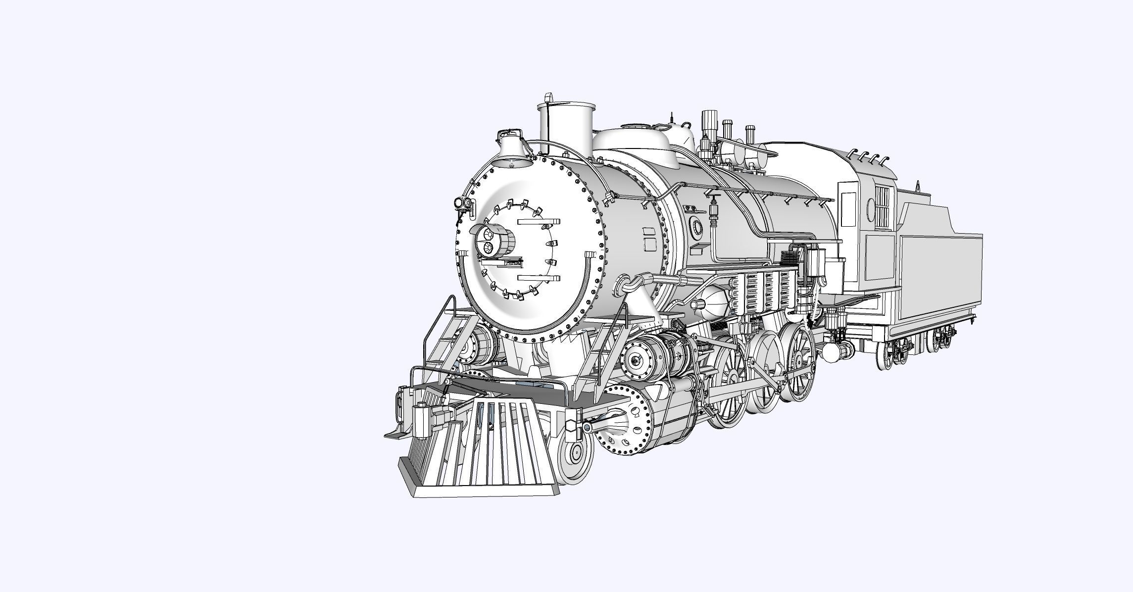 Steam locomotive 3D model old train 3D model | CGTrader