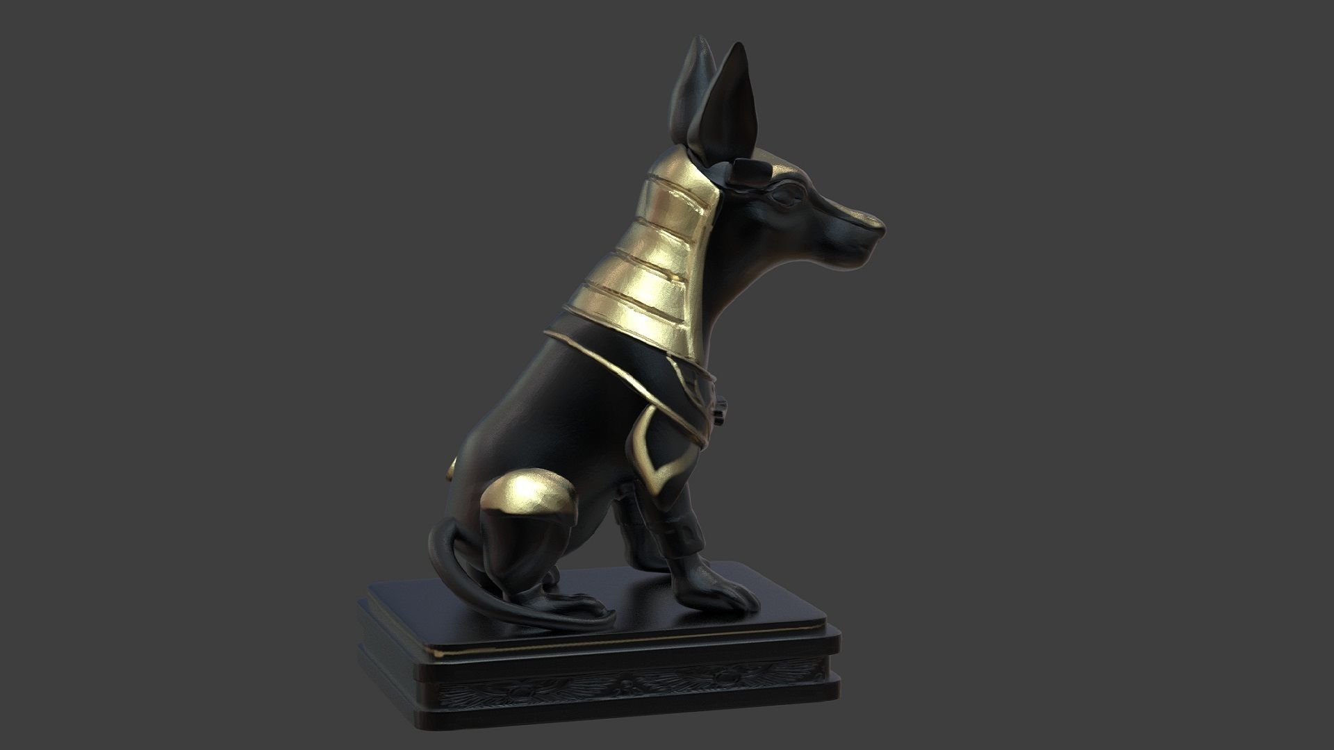 Anubis Statue 3D model 3D printable | CGTrader
