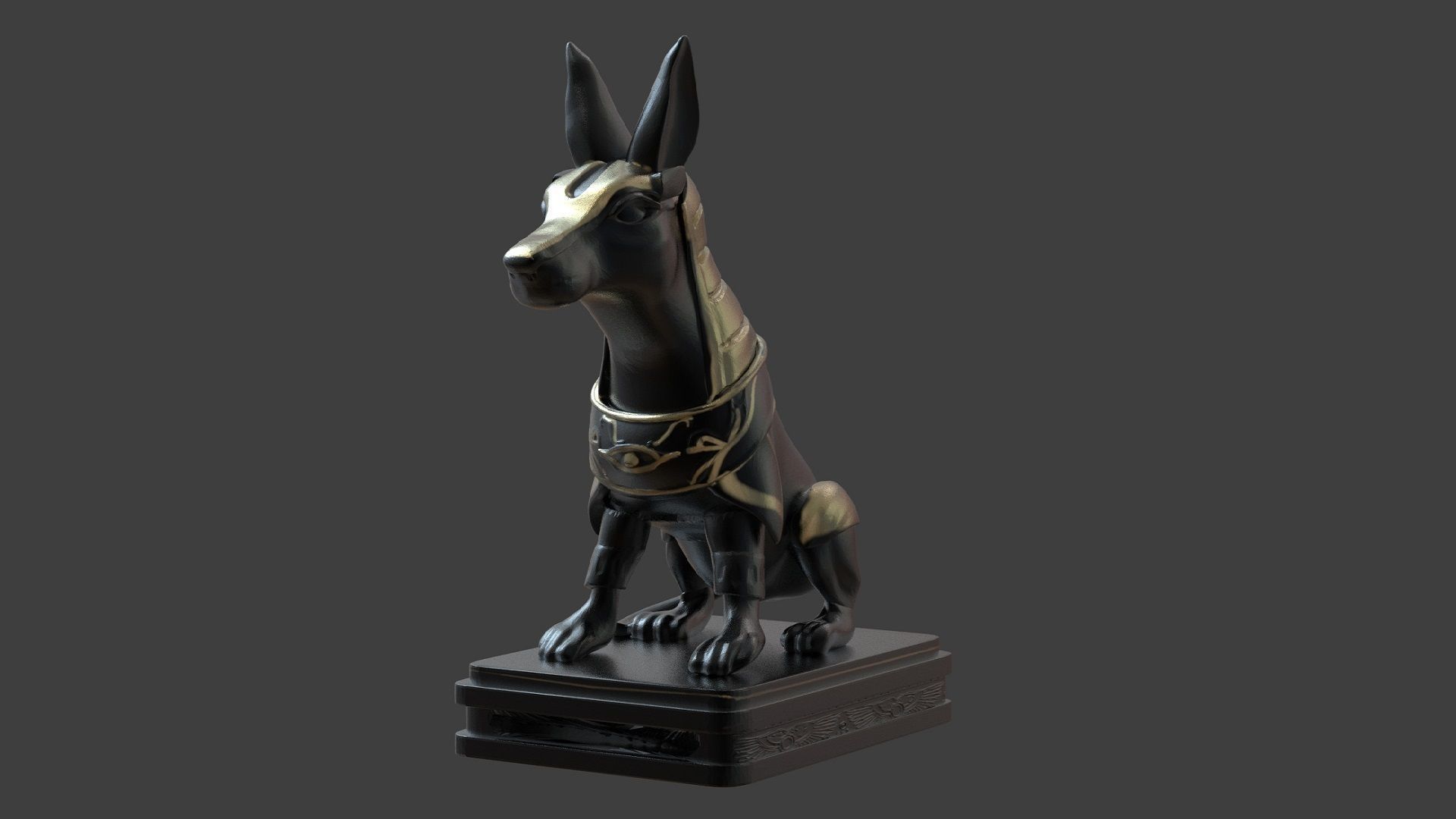 Anubis Statue 3D model 3D printable | CGTrader