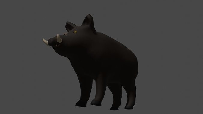 3D model LowPoly Boar VR / AR / low-poly | CGTrader