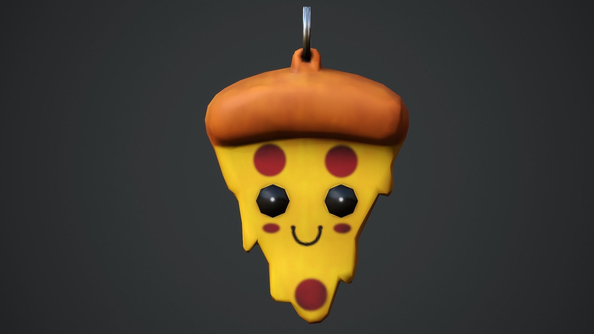 3D model Pizza Weapon Charm - Low Poly Game Ready VR / AR / low-poly ...