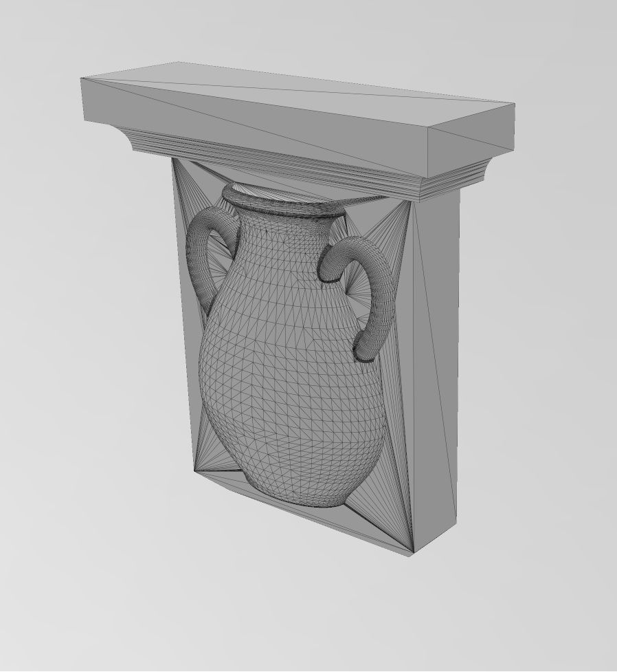 Neoclassical urn corbel and bracket 3D model 3D printable | CGTrader