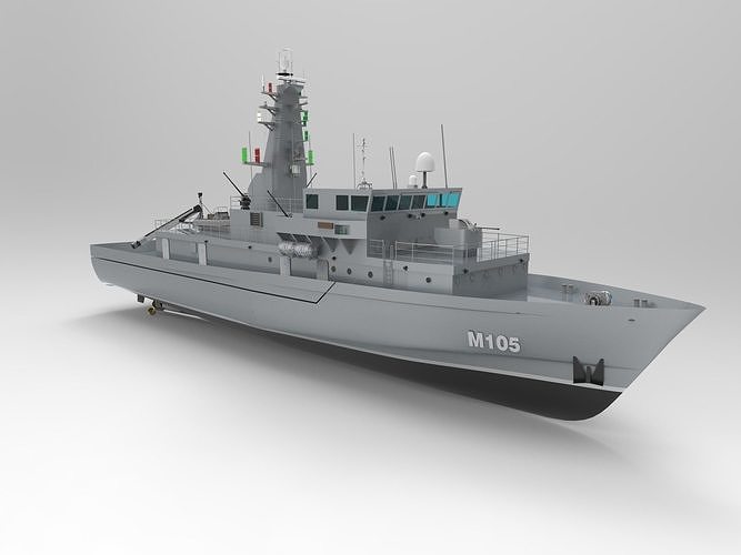 Bedok-class mine countermeasures vessel 3D model | CGTrader