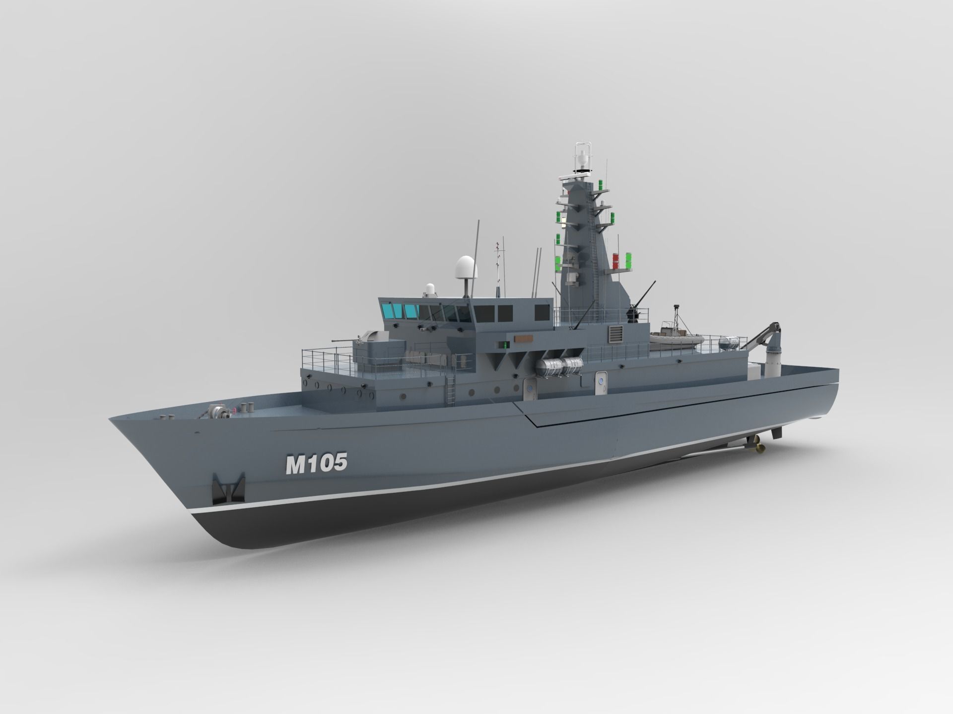 Bedok-class mine countermeasures vessel 3D model | CGTrader