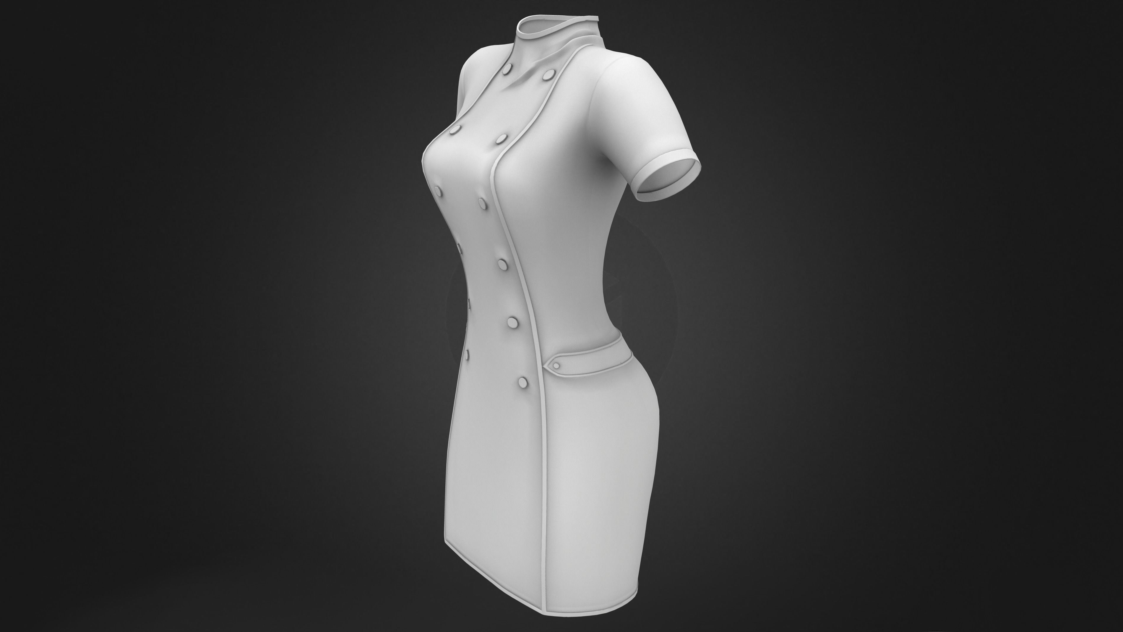 3D model Mini Nurse Uniform VR / AR / low-poly | CGTrader