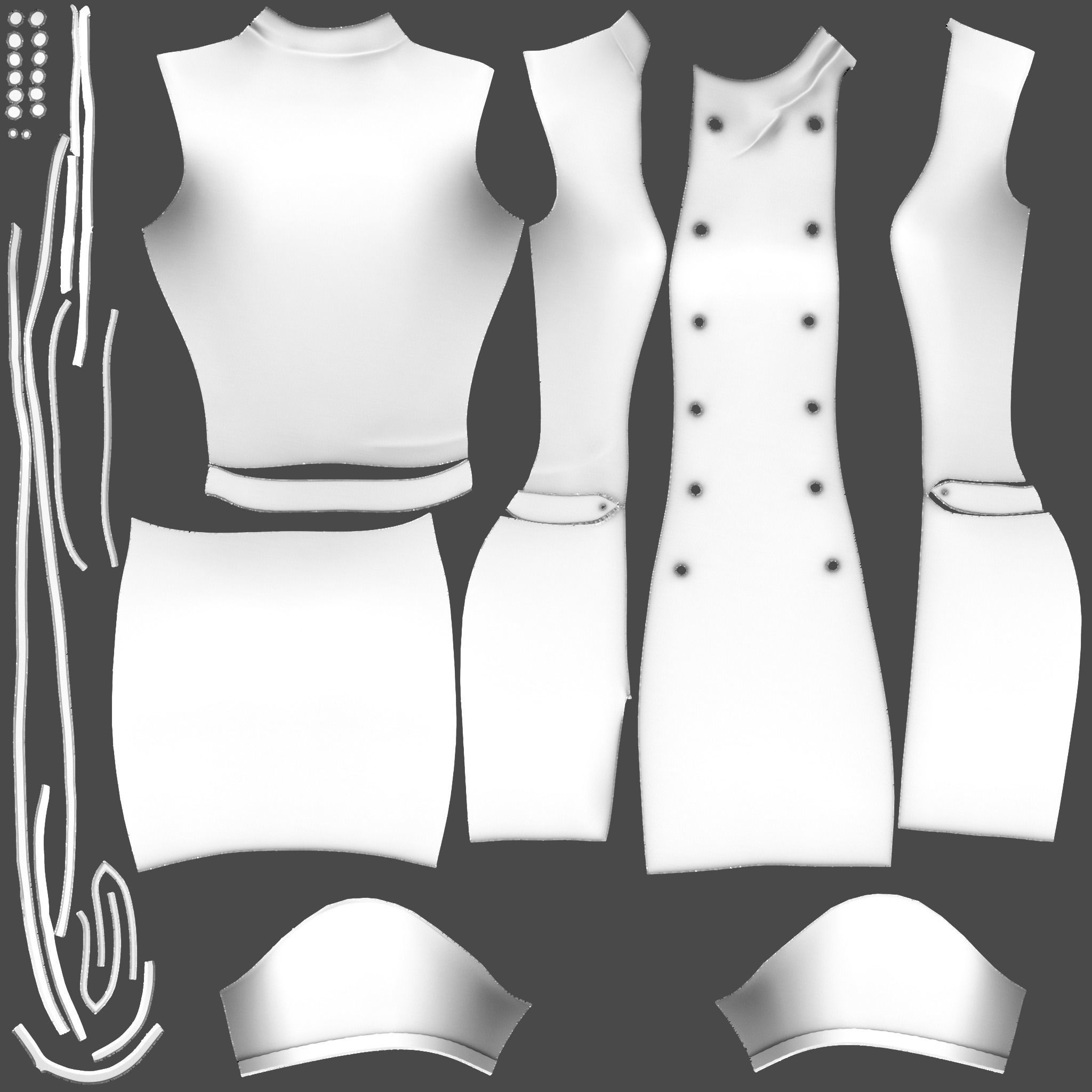 3D model Mini Nurse Uniform VR / AR / low-poly | CGTrader