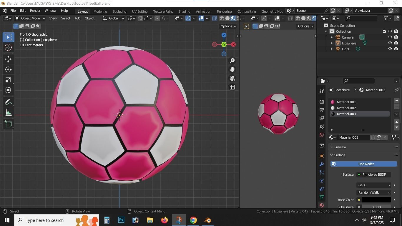 3D model 3D LOW POLY FOOT BALL MODEL VR / AR / low-poly | CGTrader