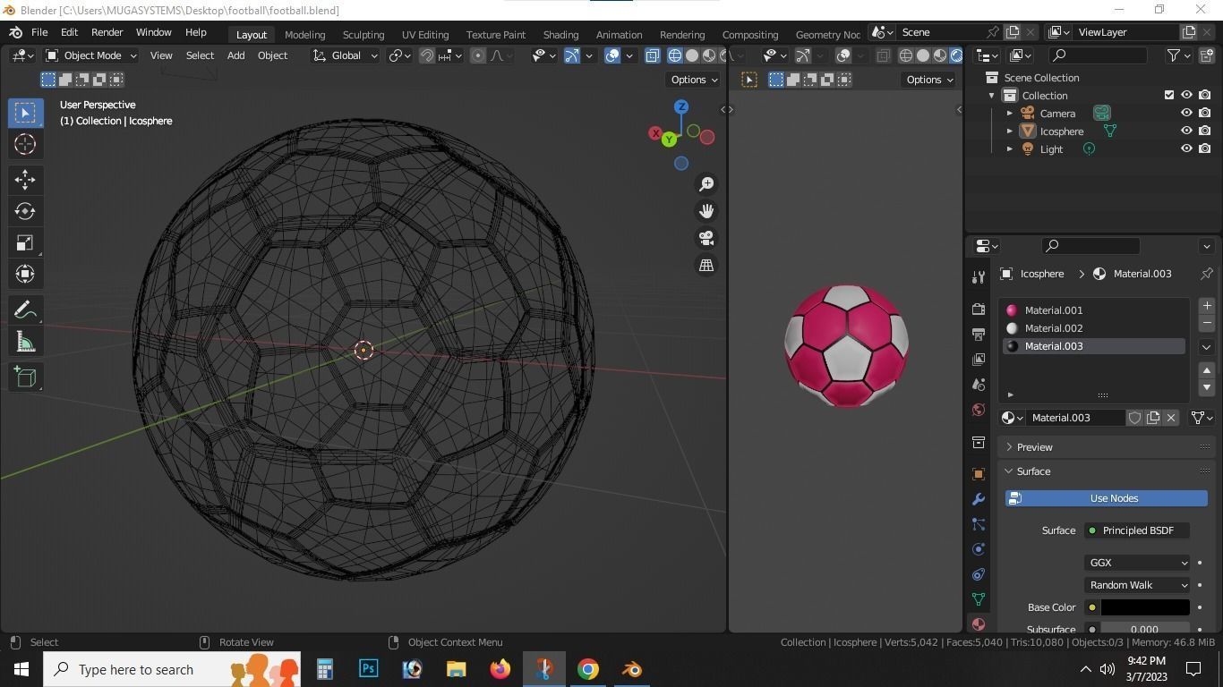 3D model 3D LOW POLY FOOT BALL MODEL VR / AR / low-poly | CGTrader