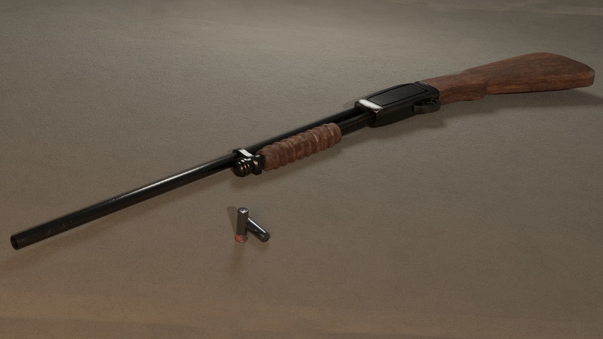 Shotgun with bullets 3D model | CGTrader