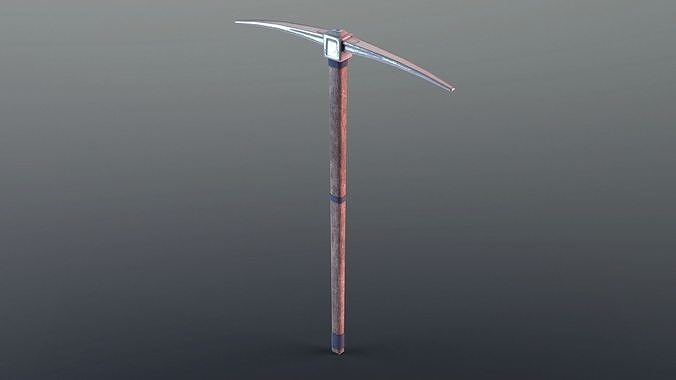 3D model Pickaxe - Silver VR / AR / low-poly | CGTrader