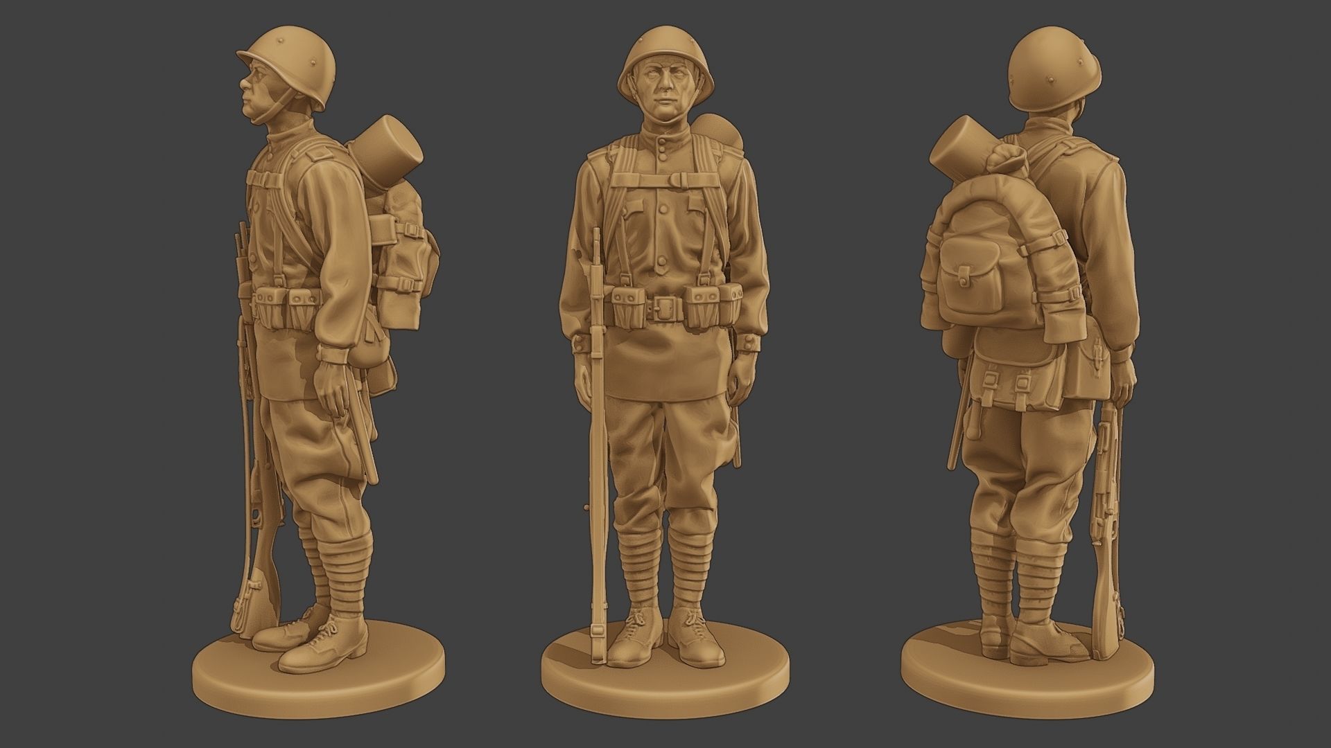 Russian soldier ww2 R1 000 free 3D model 3D printable | CGTrader