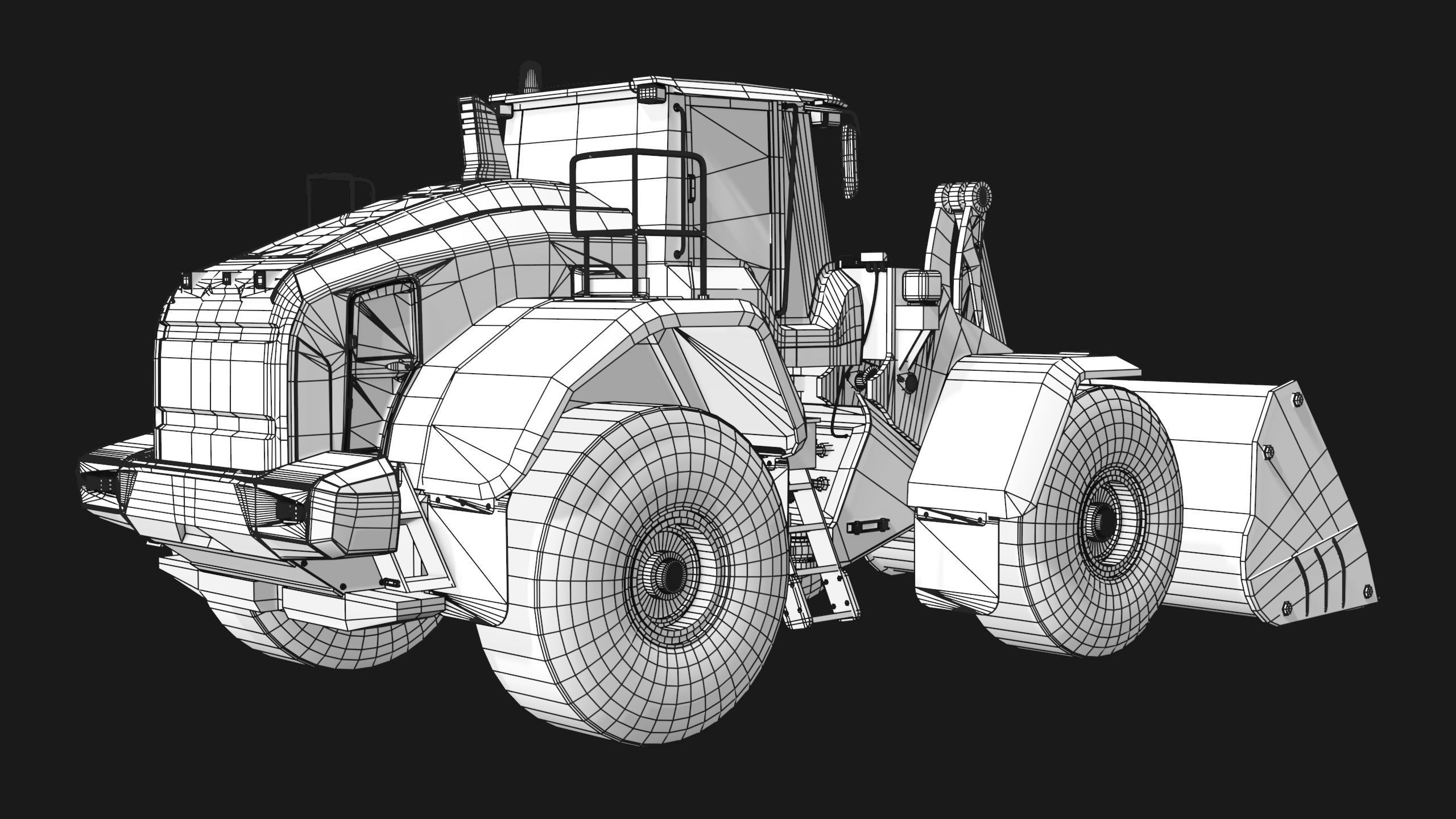3D model Wheel Loader Mining Truck 02 All PBR Unity UE Textures VR / AR ...