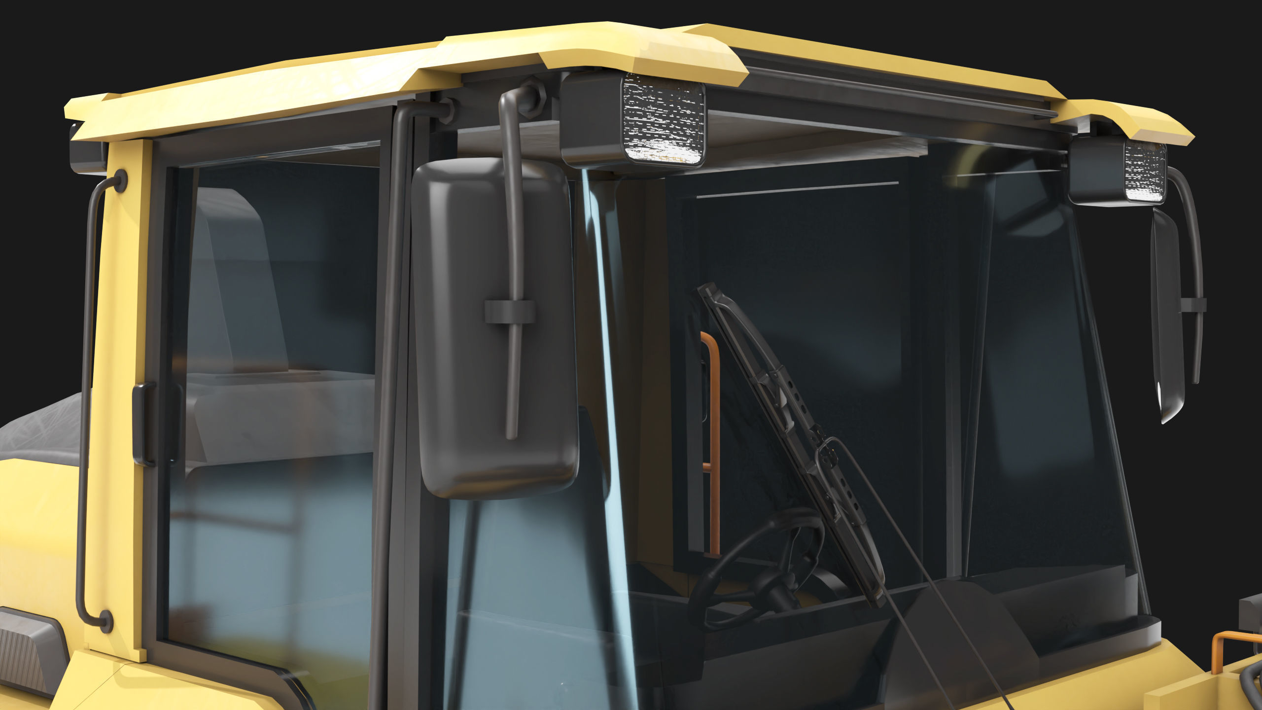 3D model Wheel Loader Mining Truck 02 All PBR Unity UE Textures VR / AR ...