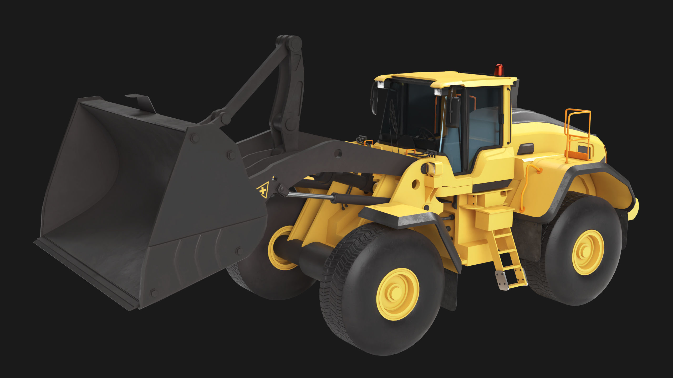 3D model Wheel Loader Mining Truck 02 All PBR Unity UE Textures VR / AR ...