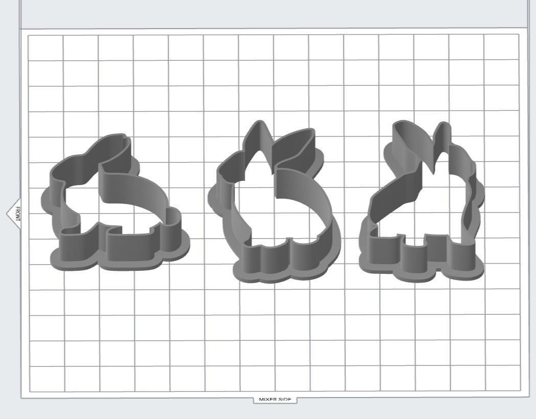 Rabbit cookie cutter 3D print model 3D model 3D printable | CGTrader