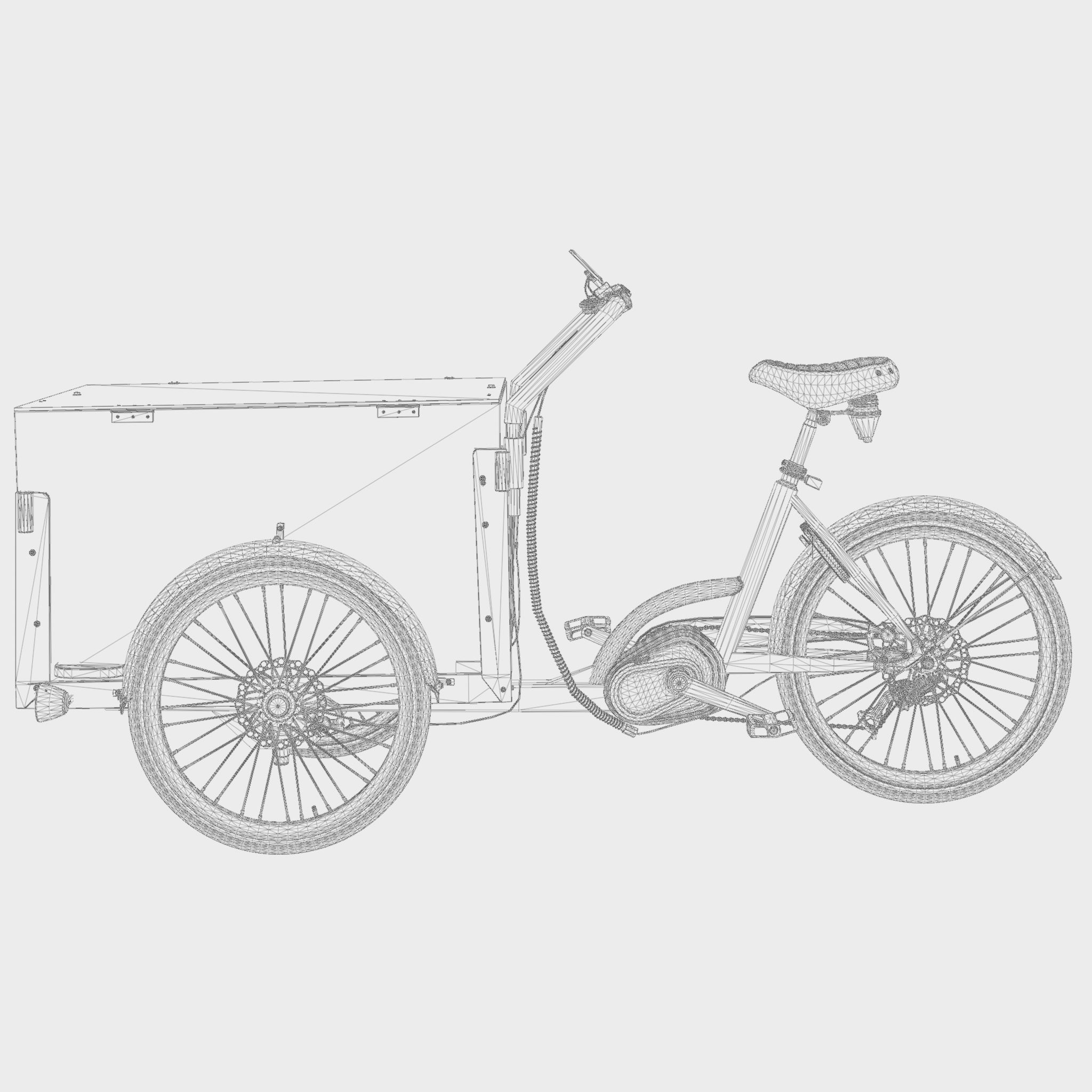 3D model 3D Model of Cargobike DeLight Box VR / AR / low-poly | CGTrader