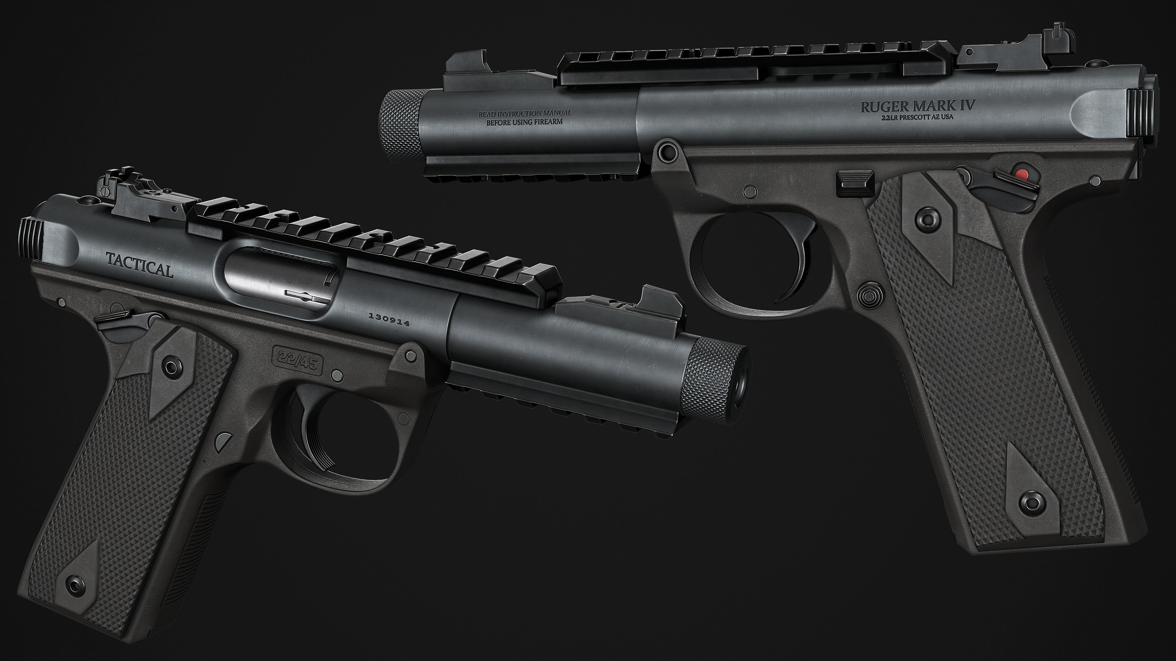 3D model Ruger Mark IV Tactical VR / AR / low-poly | CGTrader