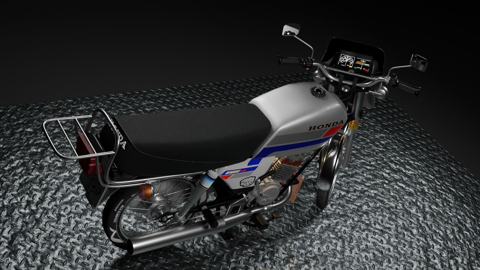 Honda H100S CDI 3D model animated | CGTrader