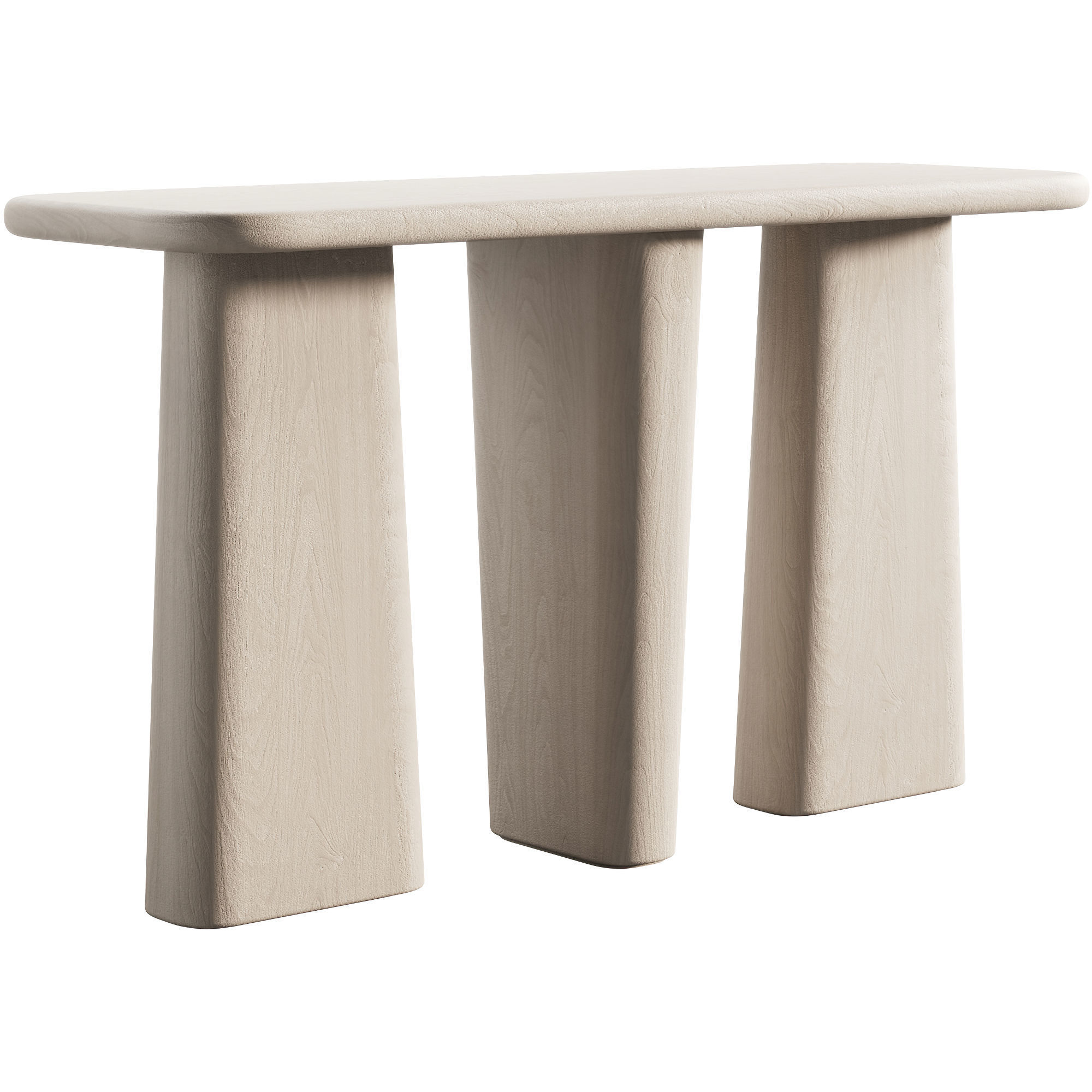 135 Kalle Sculptural Oak Console japandi style 3 colors 3D model | CGTrader
