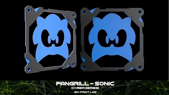 Fan Grill - Cyber series - Sonic 3D model 3D printable | CGTrader