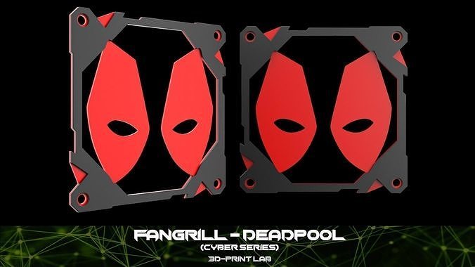 Fan Grill - Cyber series - Deadpool 3D model 3D printable | CGTrader