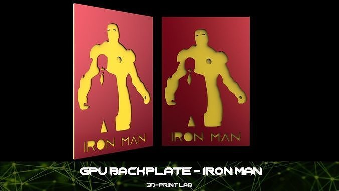 GPU Backplate - Iron Man 3D model 3D printable | CGTrader