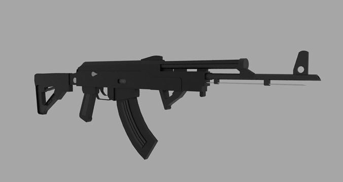 3D model Low Poly Tactical AK-M Assault Rifle VR / AR / low-poly | CGTrader
