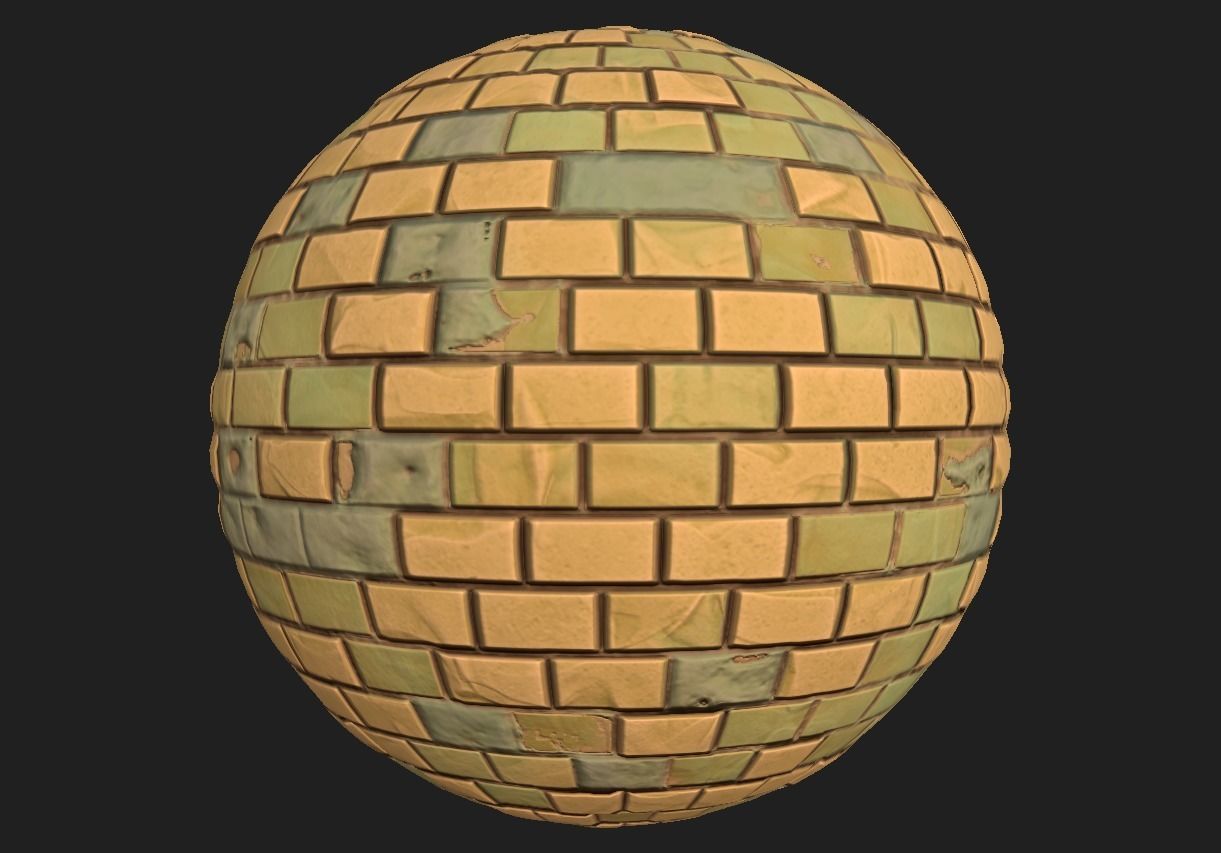 Stylized Brick 1- Substance Procedural Generator Material Texture ...
