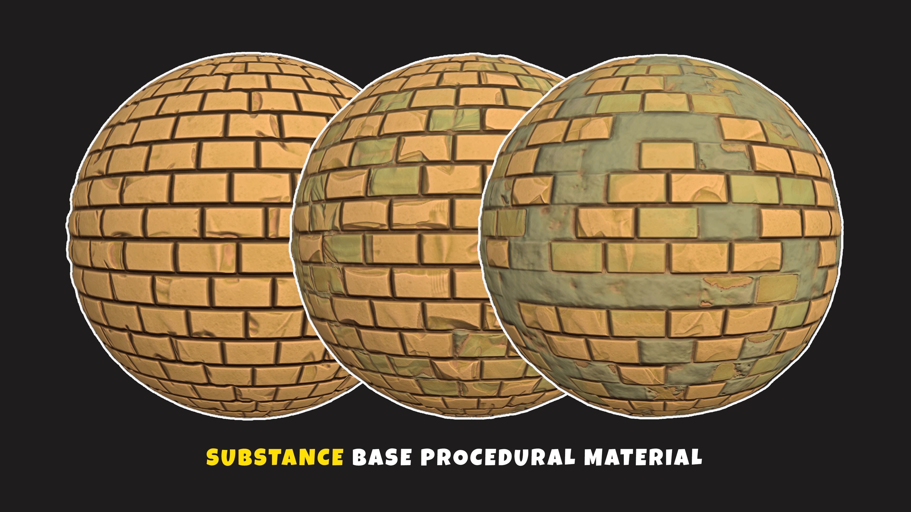 Stylized Brick 1- Substance Procedural Generator Material Texture ...