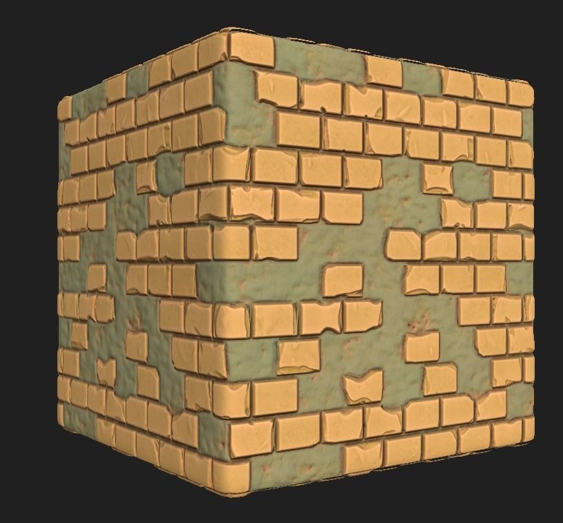 Stylized Brick 1- Substance Procedural Generator Material Texture ...
