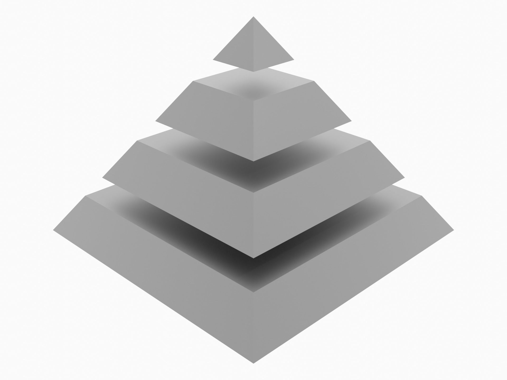 3D model Pyramid Separated in 4 Parts VR / AR / low-poly | CGTrader