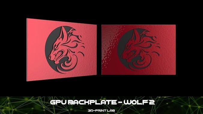 GPU Backplate - Wolf 2 3D model 3D printable | CGTrader