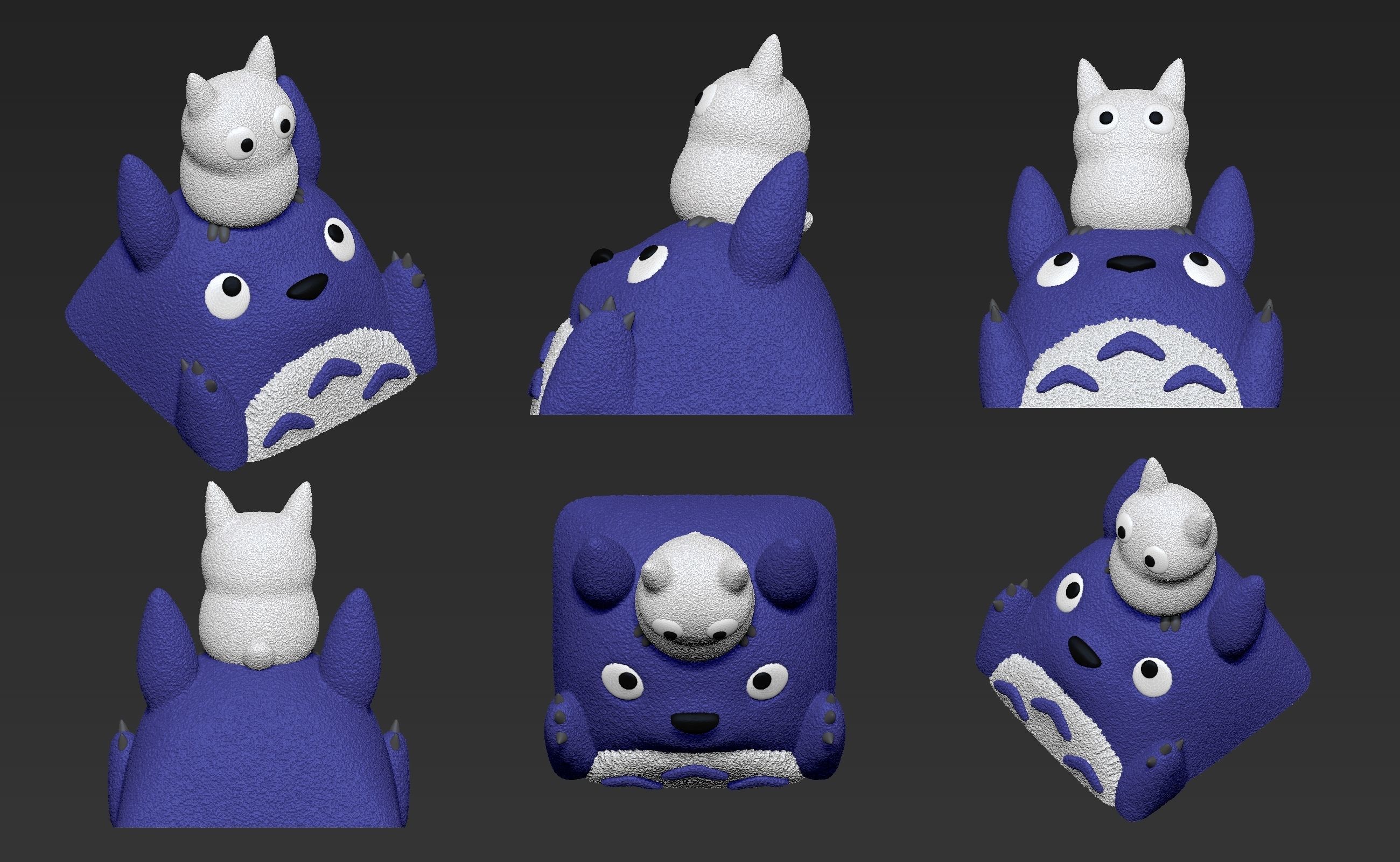 Totoro and friends Keycaps - Mechanical Keyboard 3D model 3D printable ...