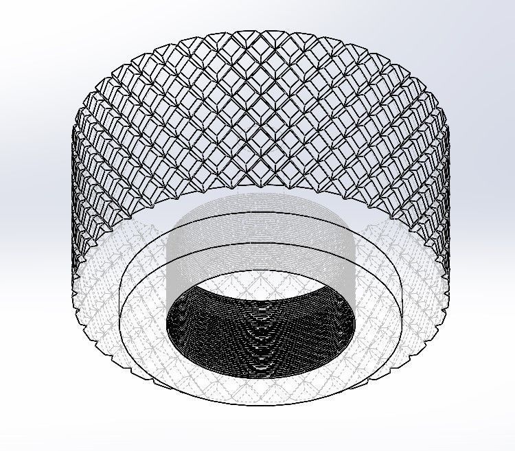 Knurled Knob 3D model 3D printable | CGTrader