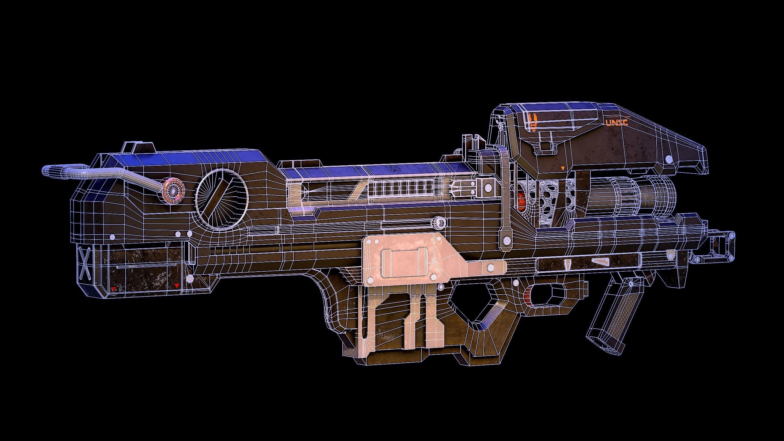 3D model M6 GNR Spartan Laser Gun VR / AR / low-poly | CGTrader