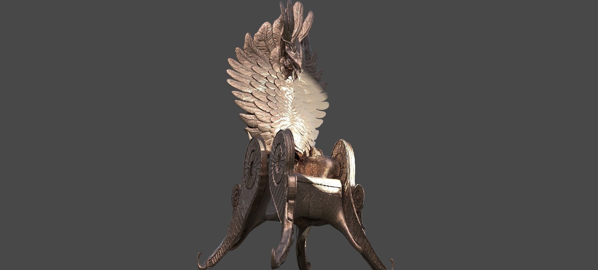 Feathered angel wing Throne 1 3D model | CGTrader