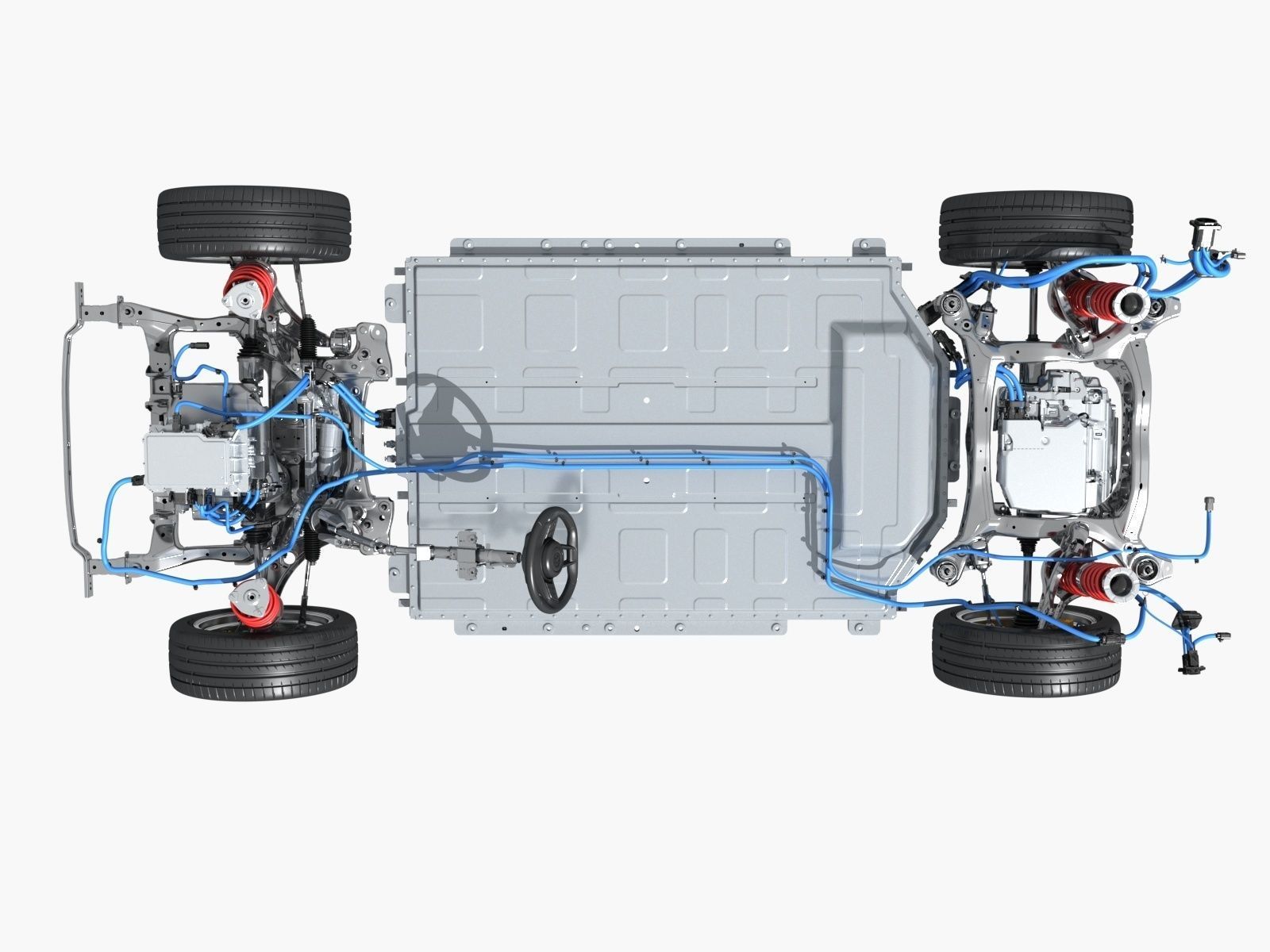 Electric vehicle chassis 3D model | CGTrader