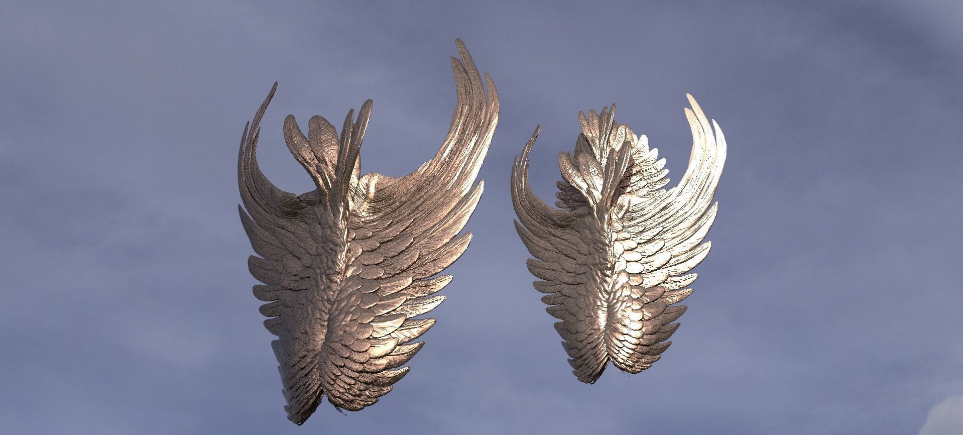 Angel Wing Shields 3D model | CGTrader