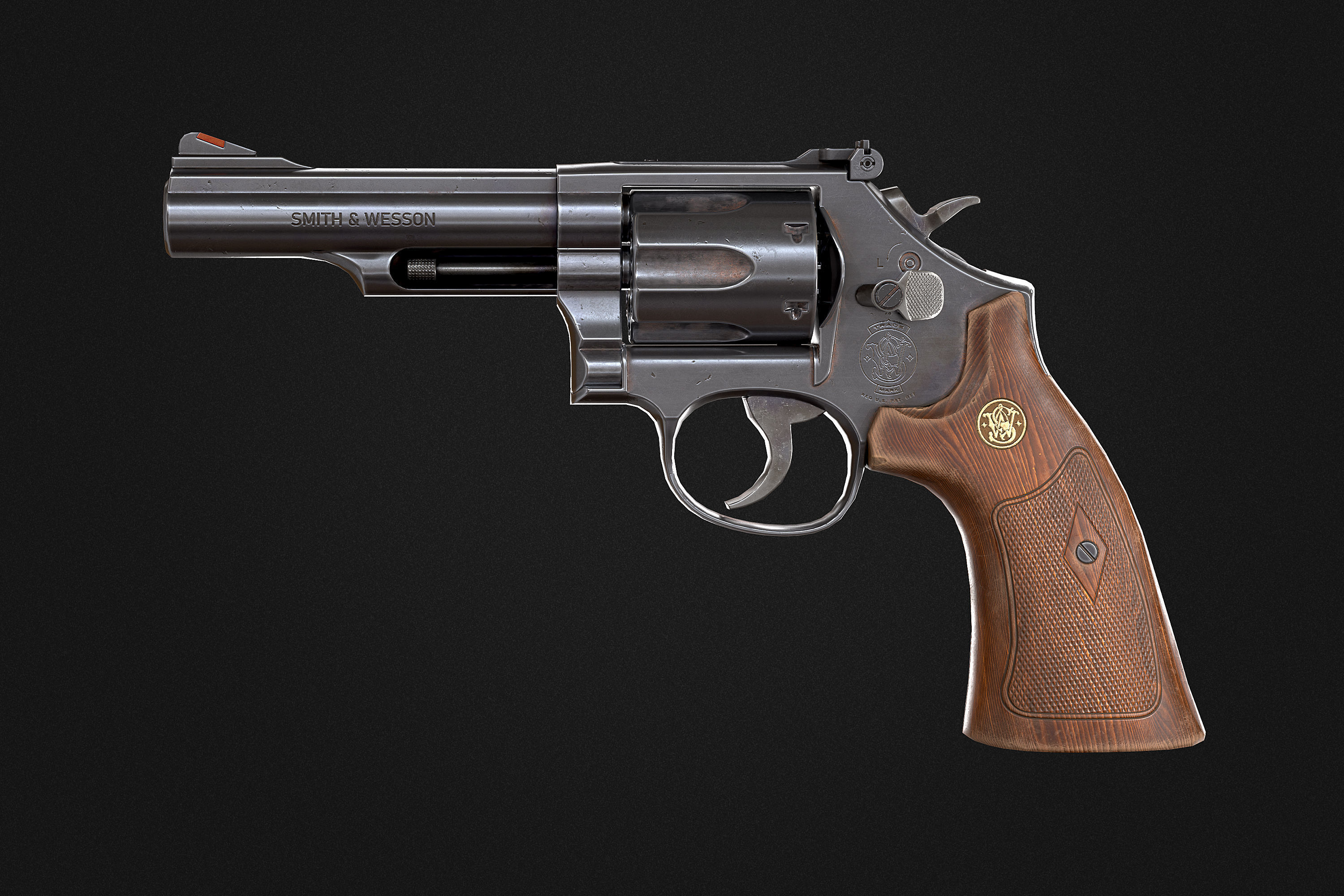 3D model Smith and Wesson Model 19 VR / AR / low-poly | CGTrader