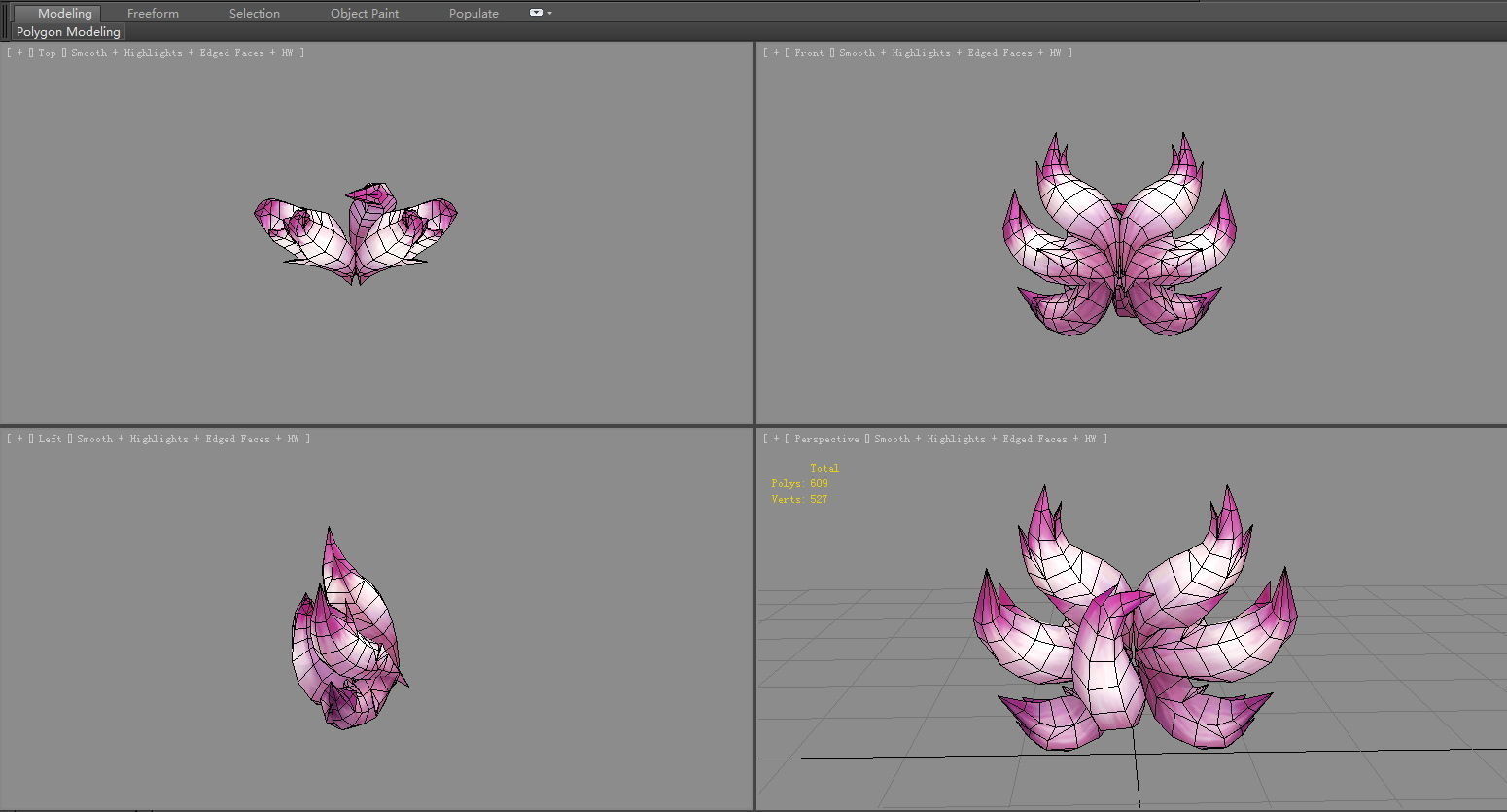 3D model Cartoon pink fox tail VR / AR / low-poly | CGTrader