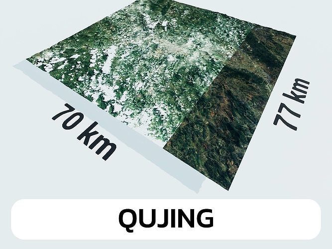 Qujing China City Landscape 3D Model 3D model | CGTrader