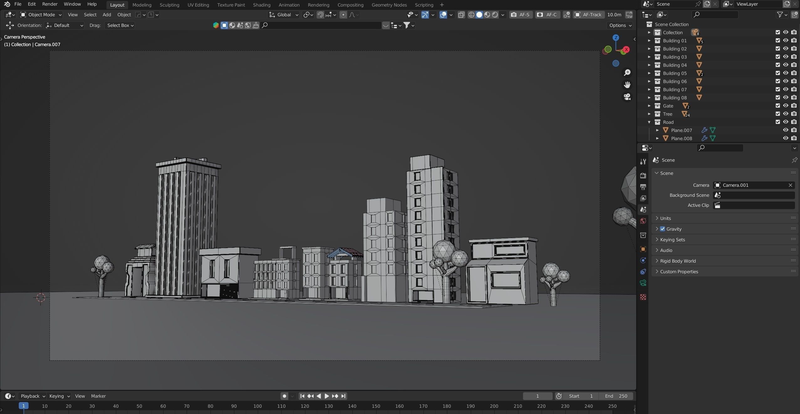 3D model Urban - Low Poly 3d city building model VR / AR / low-poly ...