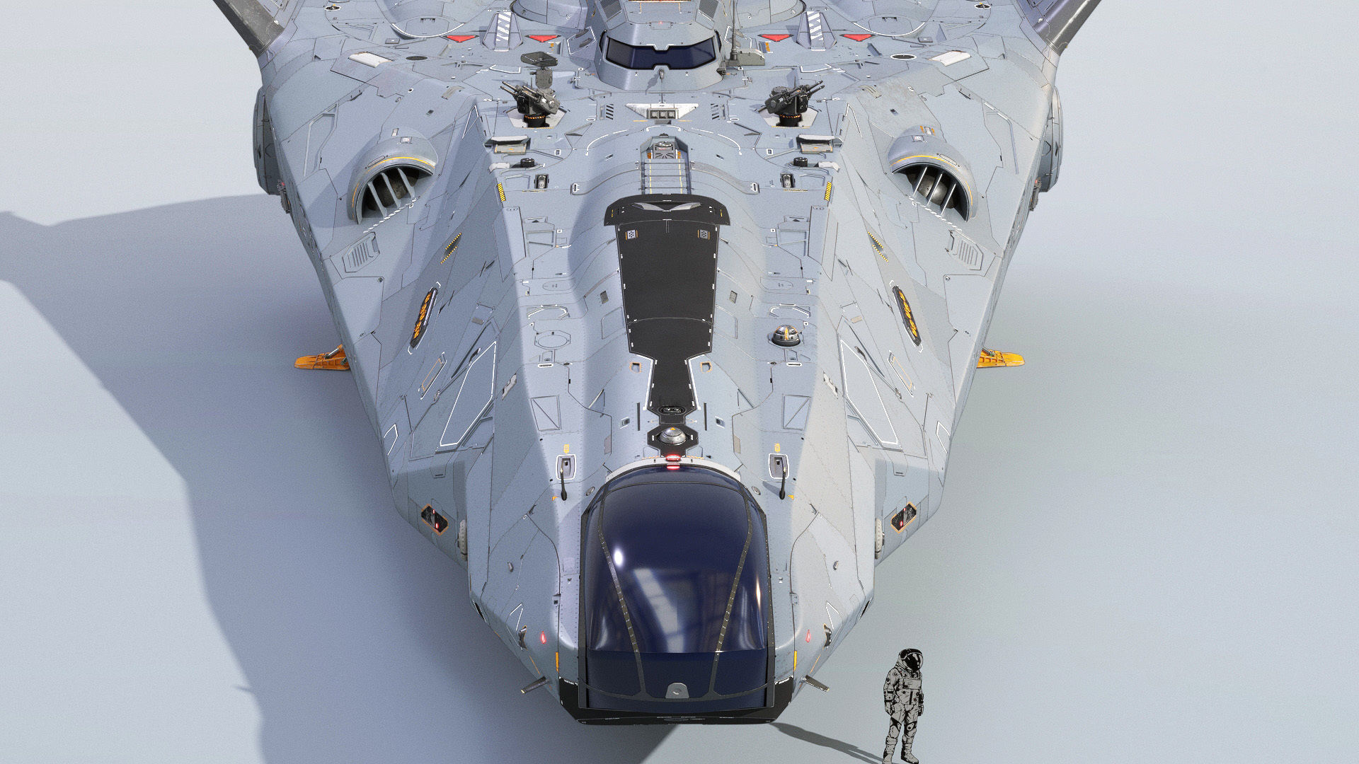 Sci-fi Corvette Greyhound 3D model | CGTrader