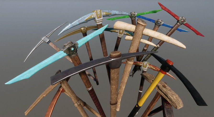 3D Model Collection Pickaxes - Full Pack VR / AR / low-poly | CGTrader