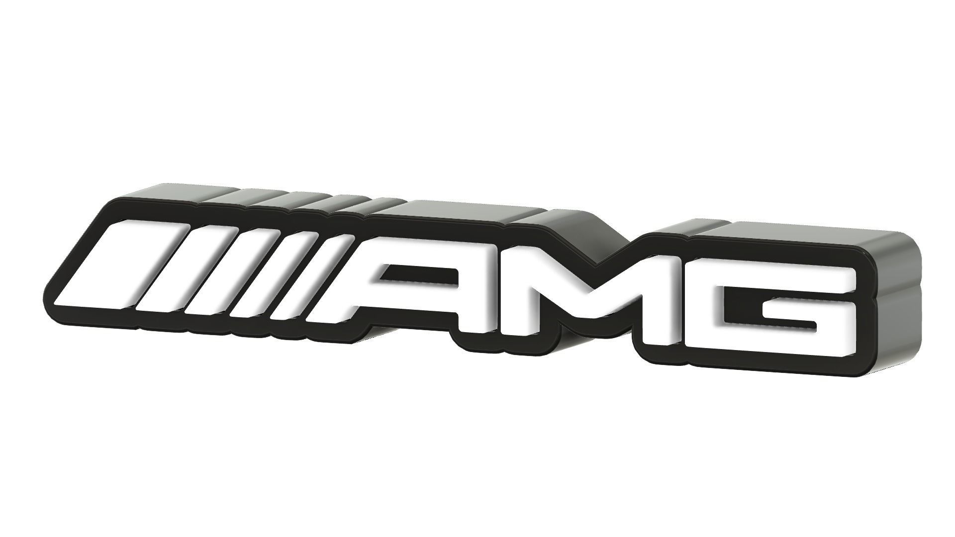 Mercedes Benz and AMG Stand Logo 3D model 3D printable | CGTrader