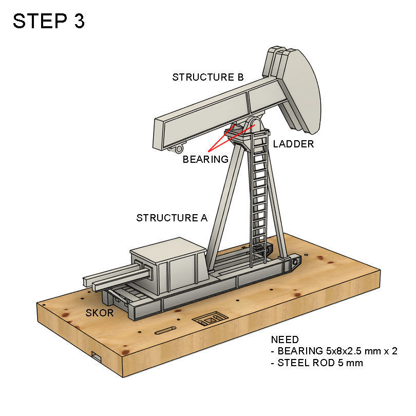 Oil Pump Jack 3D model 3D printable | CGTrader