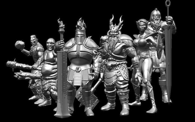 RPG MINIATURES STL FILE PACKAGE 6 MIGHTY GIANTS 3D model 3D printable ...