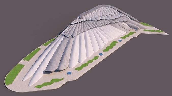 0126 - Bird Wing Building 3D model | CGTrader
