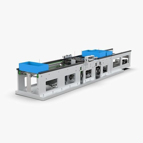 Box Conveyor Belt Line 3D model | CGTrader