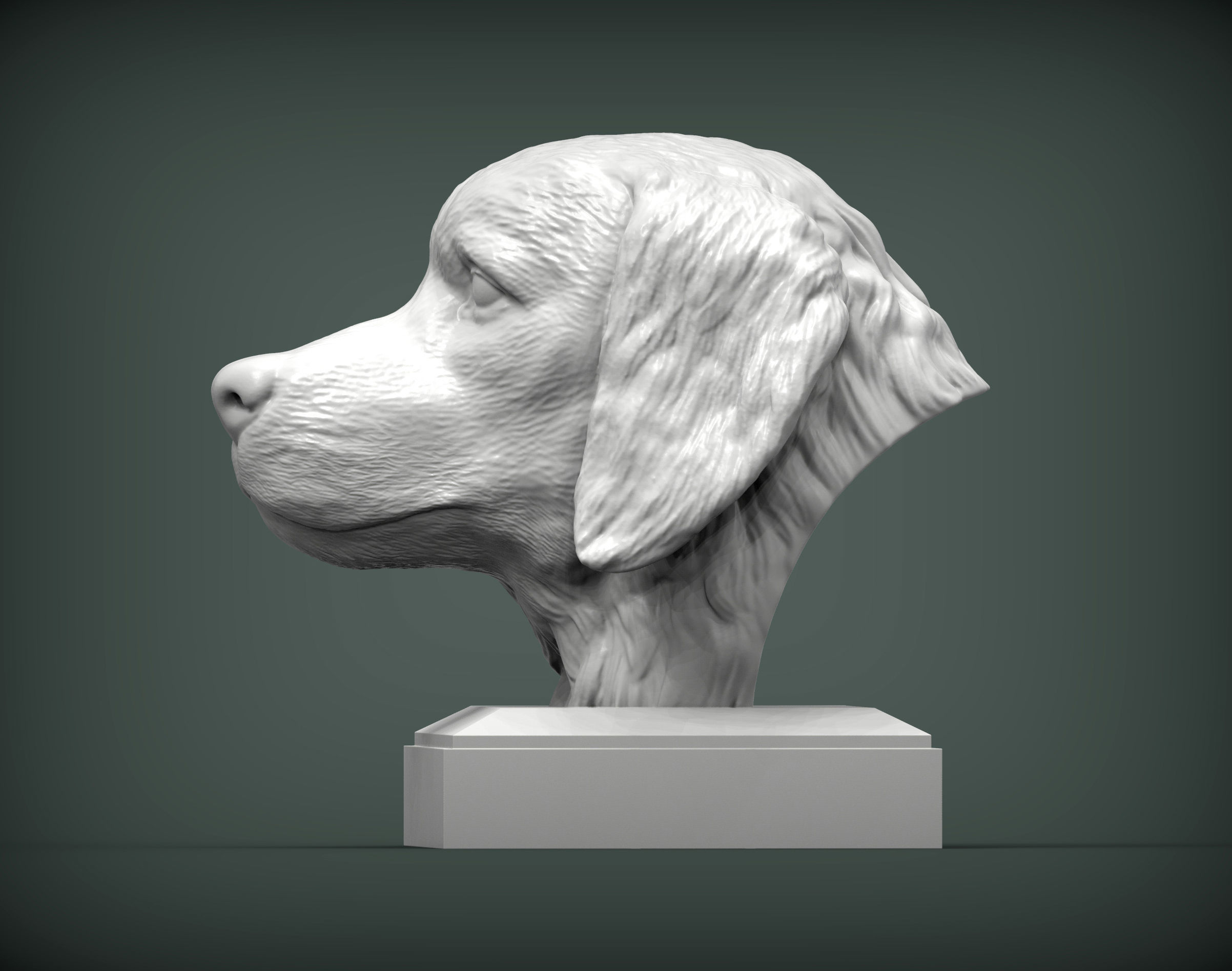Golden retriever 3D print model 3D model 3D printable | CGTrader
